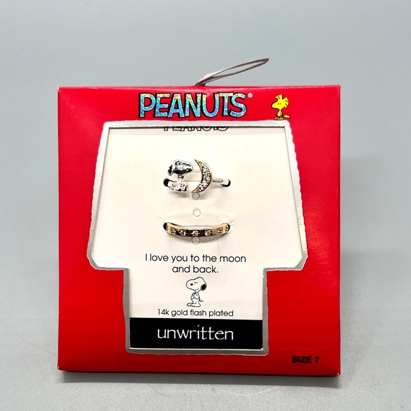 Unwritten | Jewelry | Unwritten Peanuts Snoopy Ring Set New | Poshmark